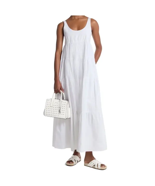 Michael Kors Stretch Tiered Maxi Dress - White
