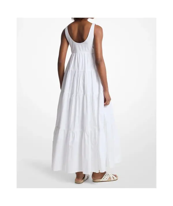 Michael Kors Stretch Tiered Maxi Dress - White