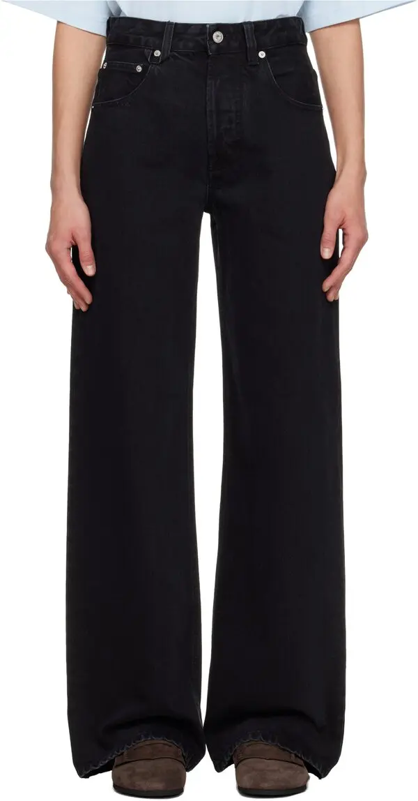 Jacquemus Le De-nimes Wide Leg Jeans - Black