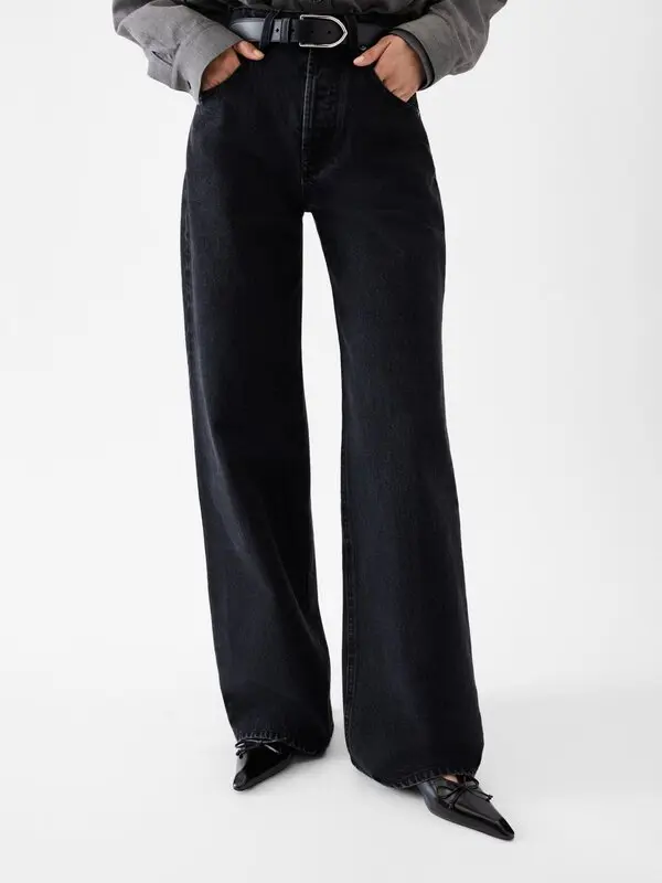 Jacquemus Le De-nimes Wide Leg Jeans - Black