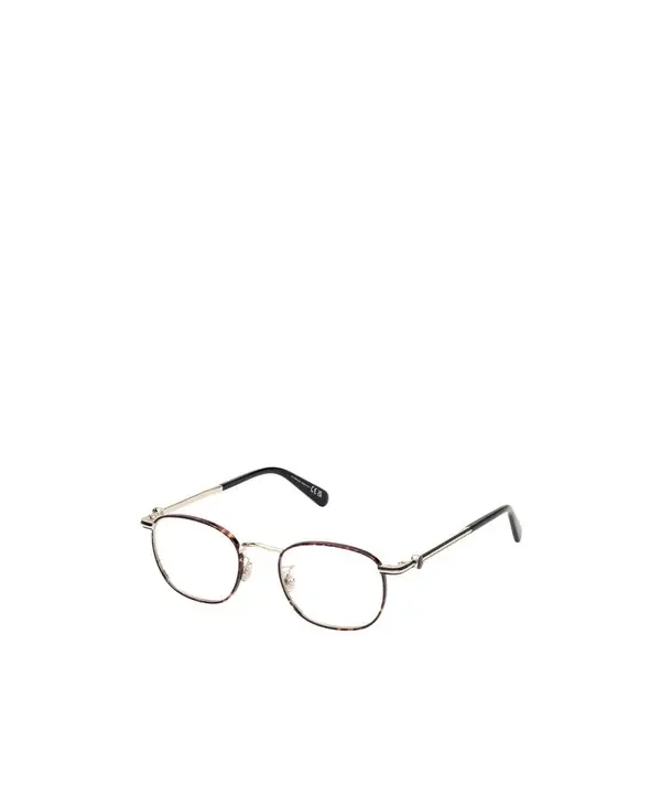 Moncler Oval Frame Eyeglasses With Logo Detail - Multicolor