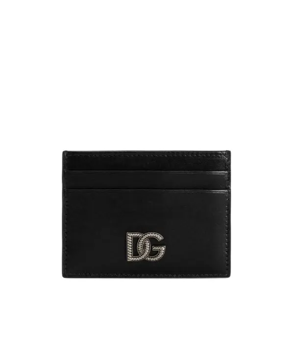 Dolce & Gabbana Dolce Gabbana Logo Plaque Card Holder - Black