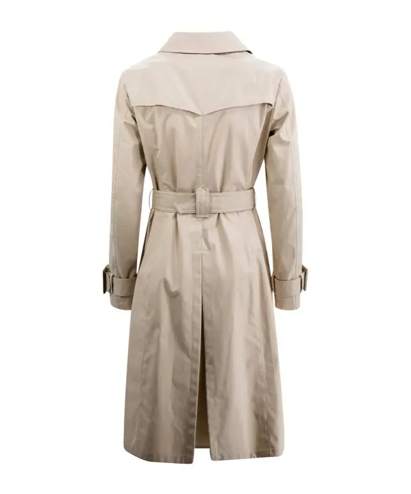 Herno Double Breasted Belted Coat - Nude