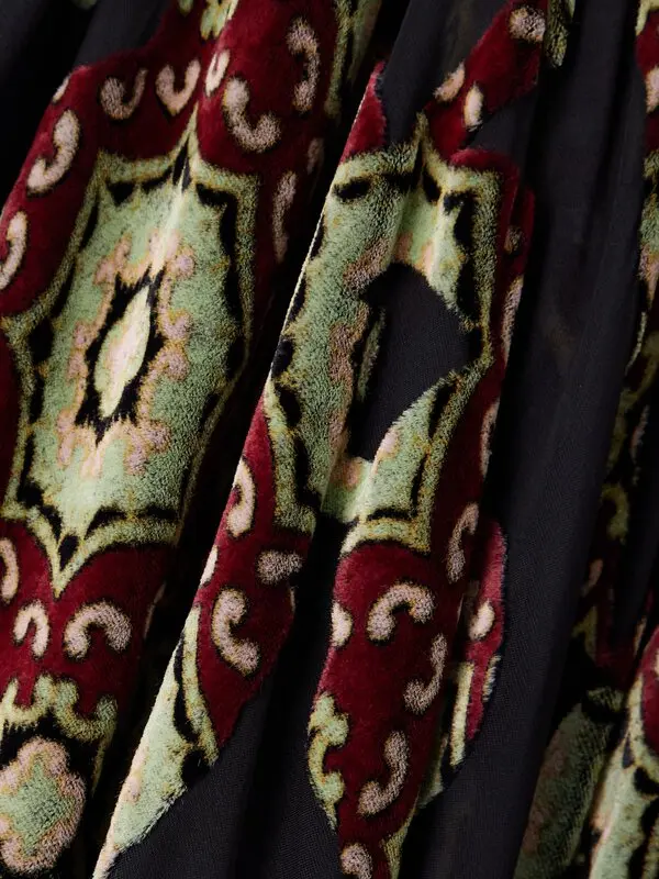 Dries Van Noten Patchwork Asymmetric Maxi Dress