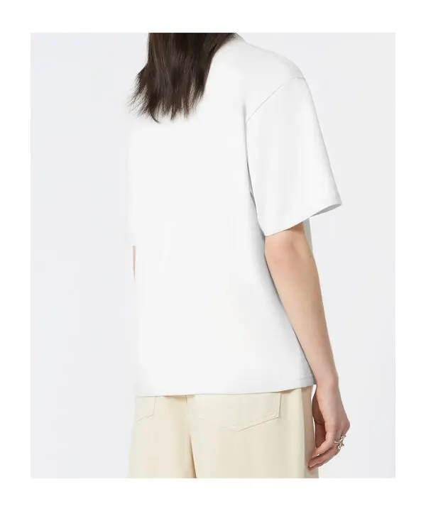 Sportmax Oblato Chain Detailed Crewneck T-shirt - Optical White