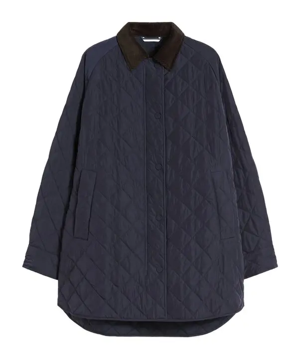 Max Mara Long-sleeved Cotton Jacket - Navy Blue