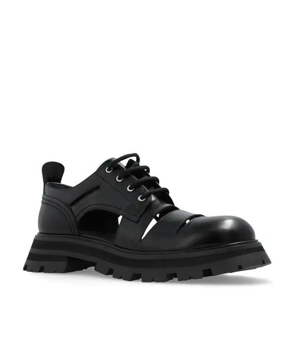 Alexander McQueen Lace-up Derby Shoes With Cut-out Detailing