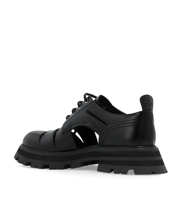 Alexander McQueen Lace-up Derby Shoes With Cut-out Detailing