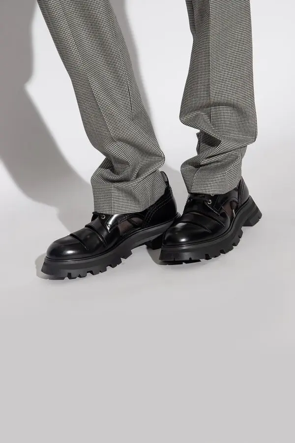 Alexander McQueen Lace-up Derby Shoes With Cut-out Detailing