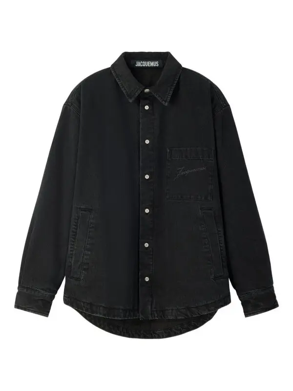 Jacquemus Denim Button-up Shirt - Black