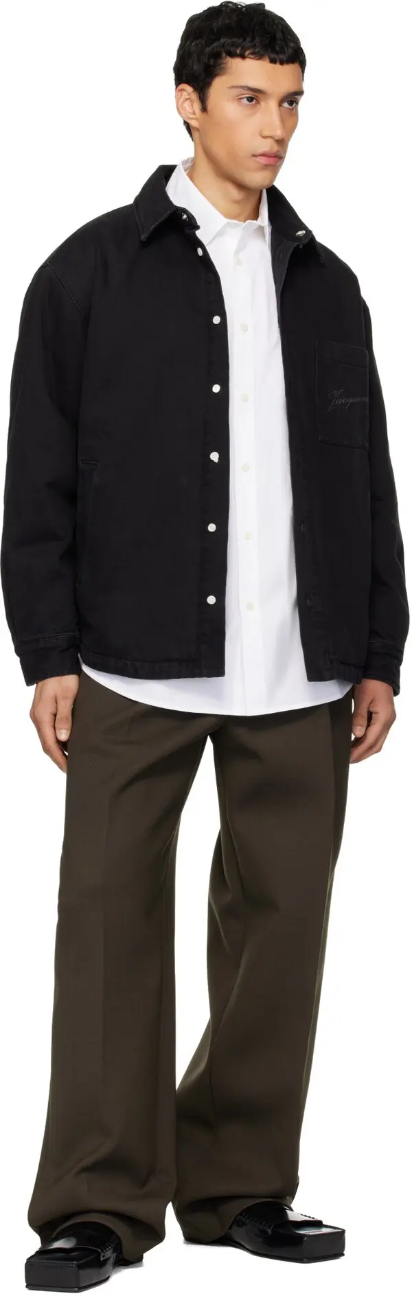 Jacquemus Denim Button-up Shirt - Black