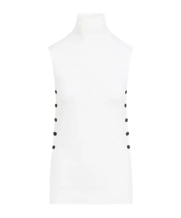 Giorgio Armani Sleeveless High Neck Knitted Top