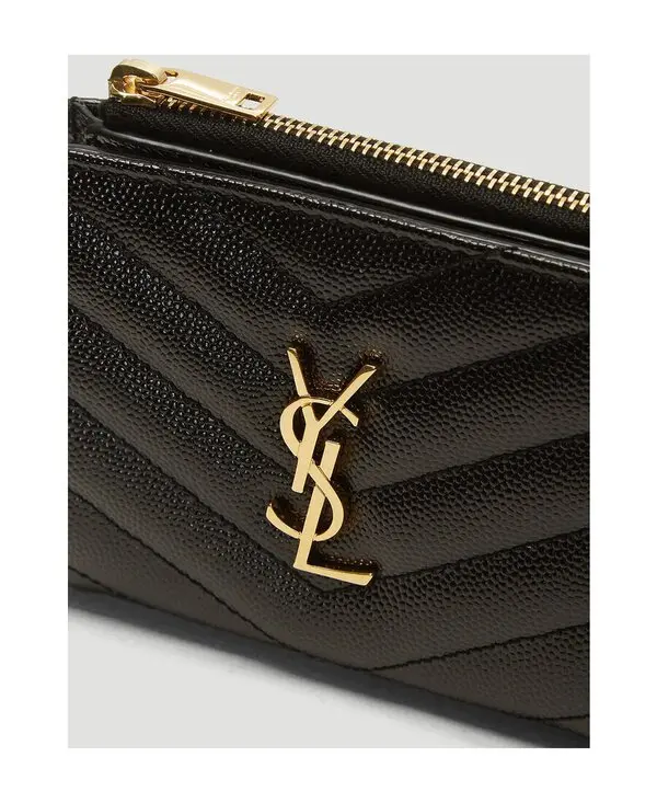 Saint Laurent Monogram Zipped Bi-fold Wallet