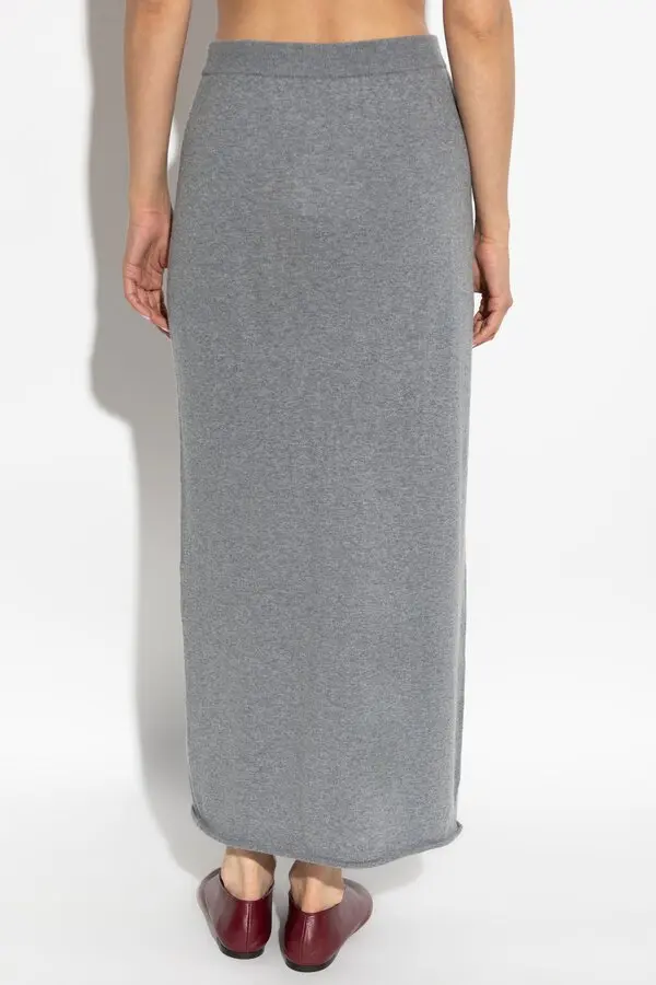 LISA YANG The Charlotta Ribbed Knit Maxi Skirt - Gray