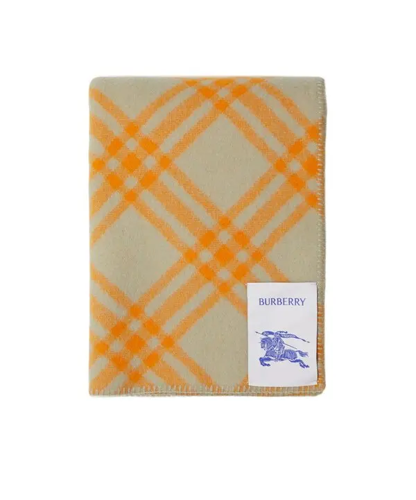 Burberry Check Pattern Blanket - Light Sage