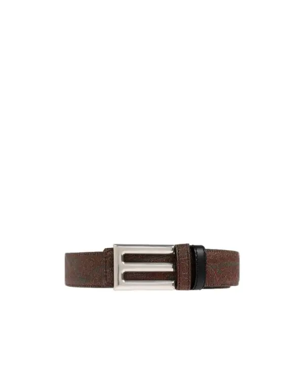 Etro Paisley Printed Buckled Belt - Brown