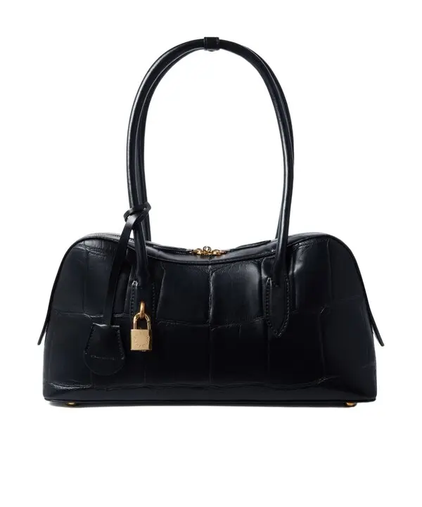 Stella McCartney Ryder Embossed Shoulder Bag - Black