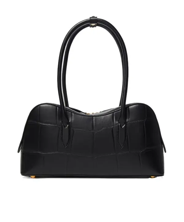 Stella McCartney Ryder Embossed Shoulder Bag - Black