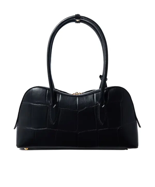 Stella McCartney Ryder Embossed Shoulder Bag - Black