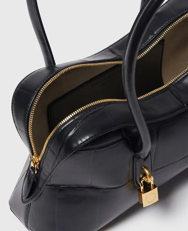 Stella McCartney Ryder Embossed Shoulder Bag - Black