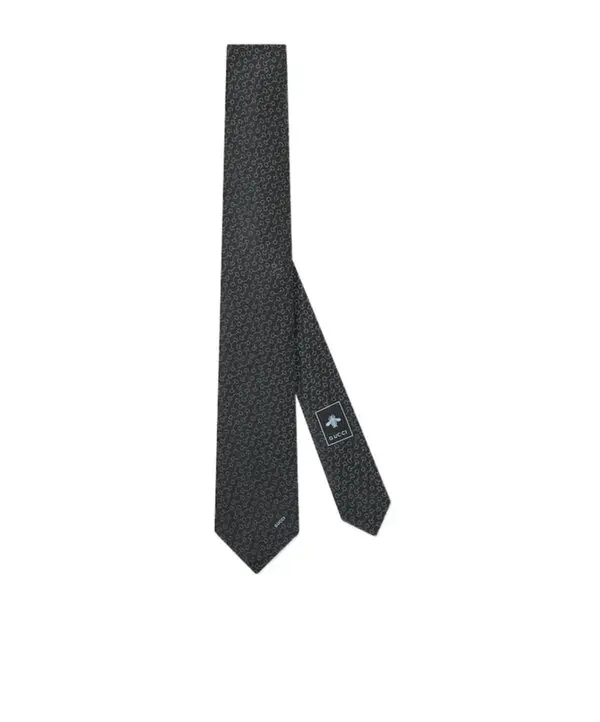 Gucci Jacquard Embroidered Neck Tie