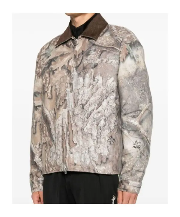 REPRESENT Camouflage Print Zip Up Jacket - Gray