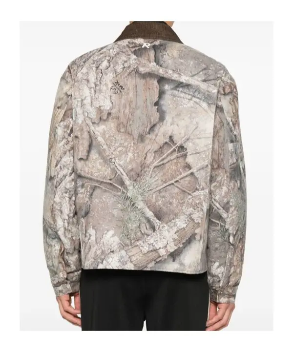 REPRESENT Camouflage Print Zip Up Jacket - Gray