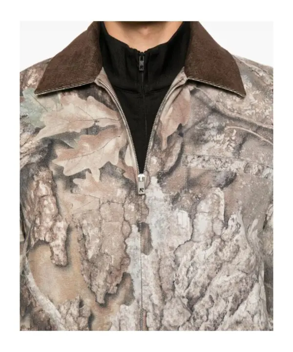 REPRESENT Camouflage Print Zip Up Jacket - Gray