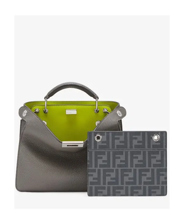 Fendi Peekaboo Iseeu Mini Messenger Bag - Gray