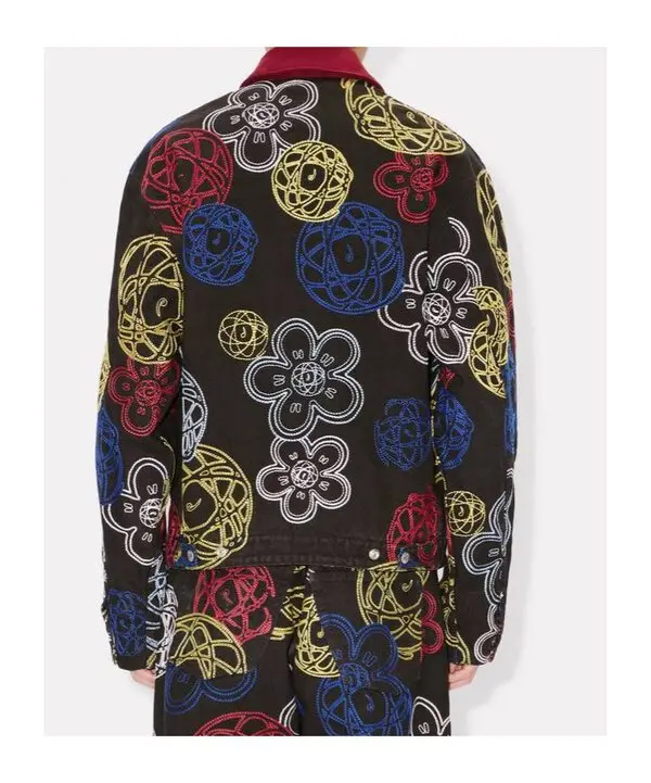 Kenzo Embroidered Zip-up Utility Jacket