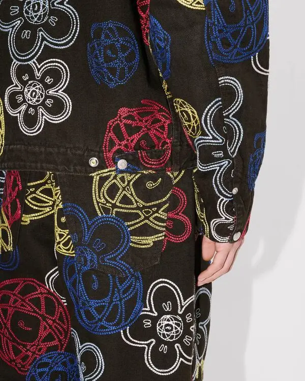 Kenzo Embroidered Zip-up Utility Jacket