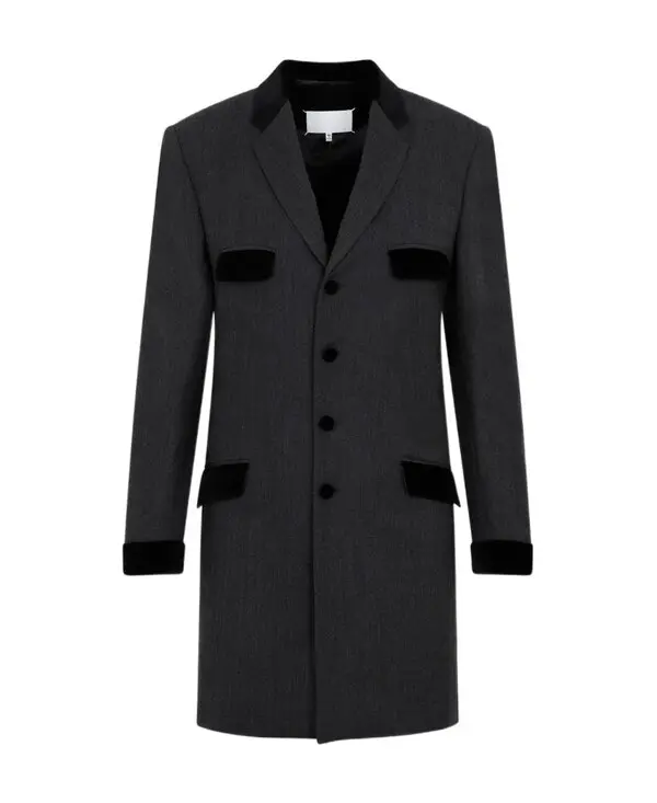 MAISON MARGIELA Single-breasted Wool Coat - Gray