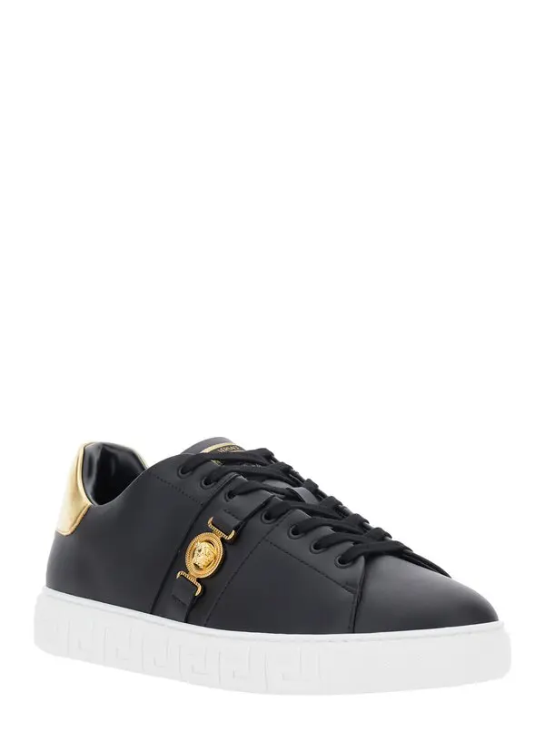 Versace Round Toe Lace-up Sneakers