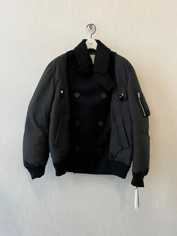 Sacai Double-breasted Wool Jacket