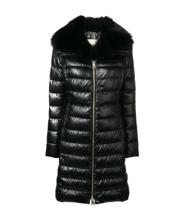 Herno Elisa Down-padded Coat With Fur Trim - Black
