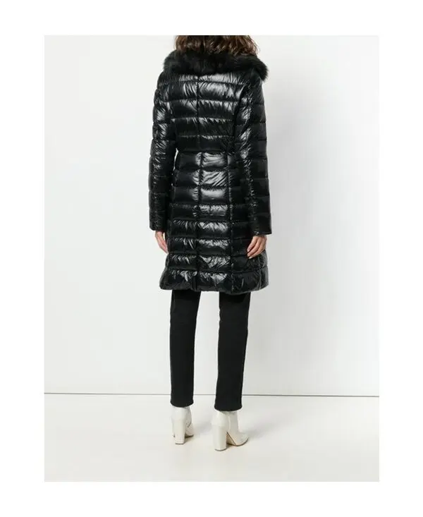 Herno Elisa Down-padded Coat With Fur Trim - Black