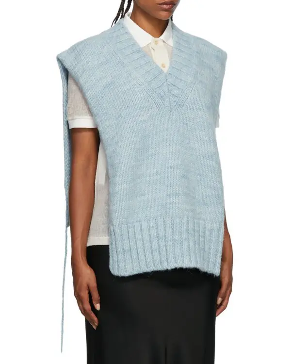 MAISON MARGIELA V-neck Ribbed Knit Vest