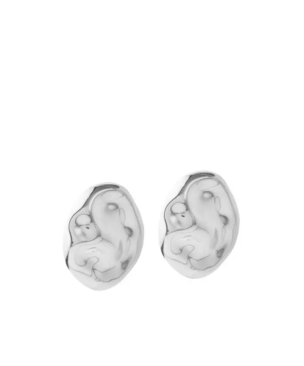 Federica Tosi Sculptural Metallic Earrings - Silver