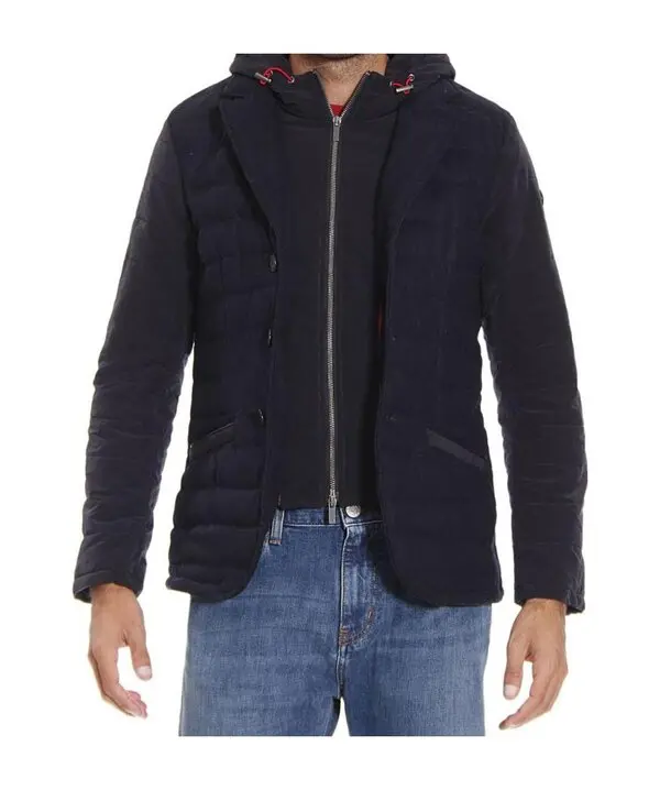 Emporio Armani Logo Hooded Casual Jacket - Black