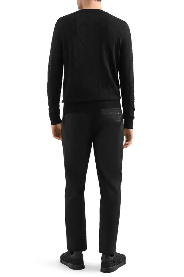 Dolce & Gabbana Silk Crew Neck Jumper - Black