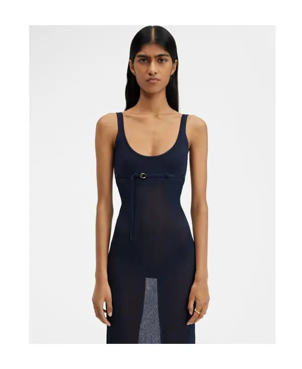 Jacquemus Belted Long Knit Dress