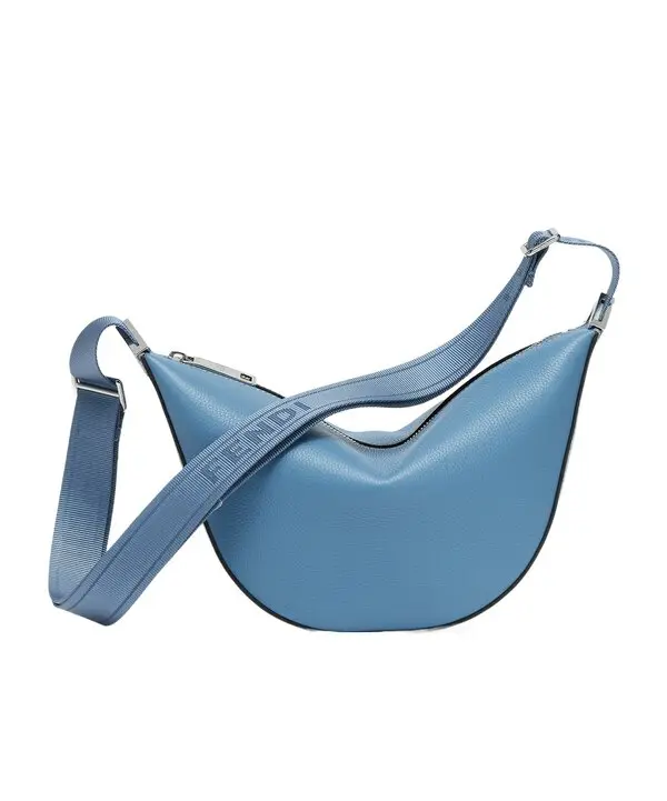 Fendi Leather Messenger Bag - Blue
