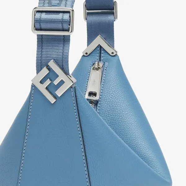 Fendi Leather Messenger Bag - Blue