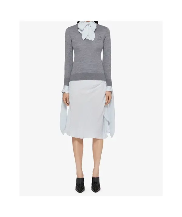 Givenchy Monogram Jacquard Draped Skirt - Light Blue
