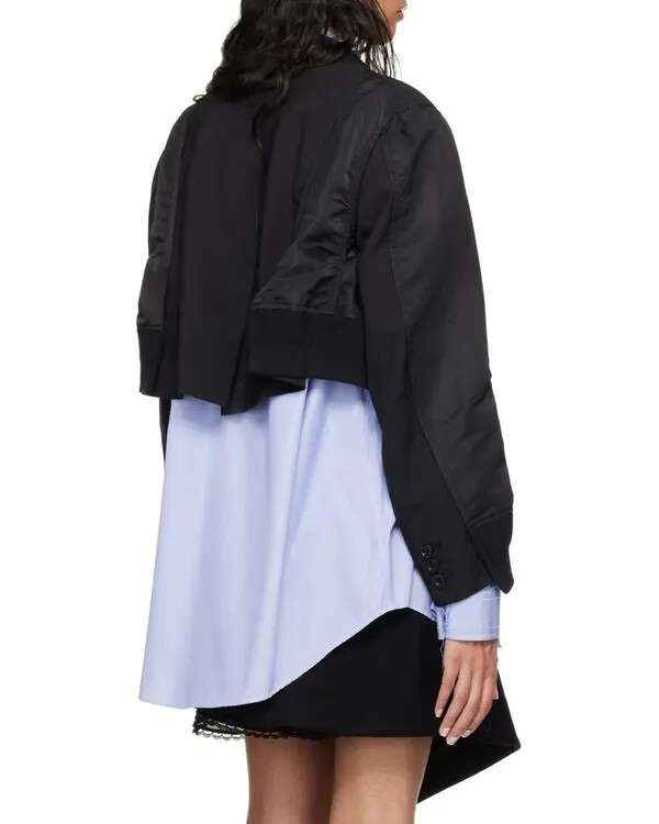 Sacai Panelled Buttoned Bomber Jacket