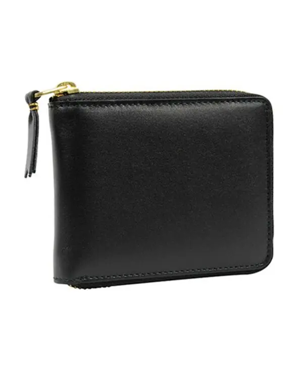 Comme Des Garçons Zip-up Leather Wallet - Black