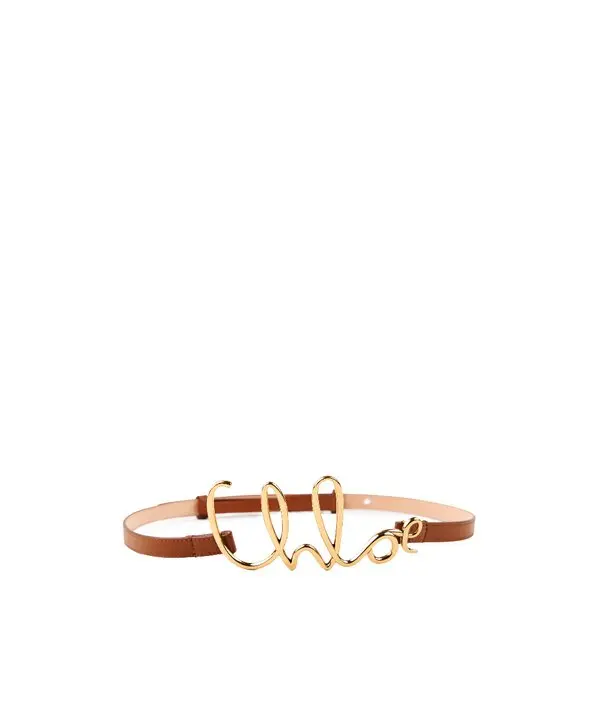 Chloé Iconic Small Buckled Belt - Drab