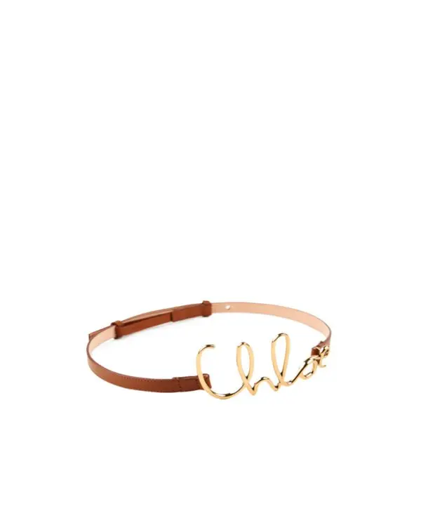 Chloé Iconic Small Buckled Belt - Drab