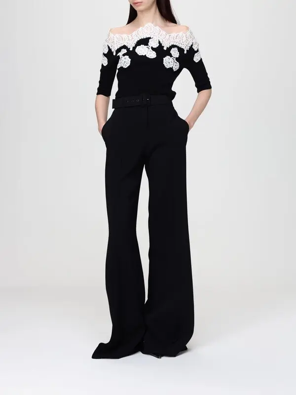 Ermanno Scervino Off-the-shoulder Lace Trimmed Knit Top