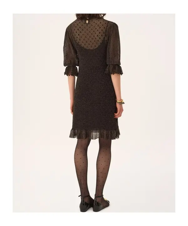 Chloé Puff-sleeve Ruffle Mini Dress